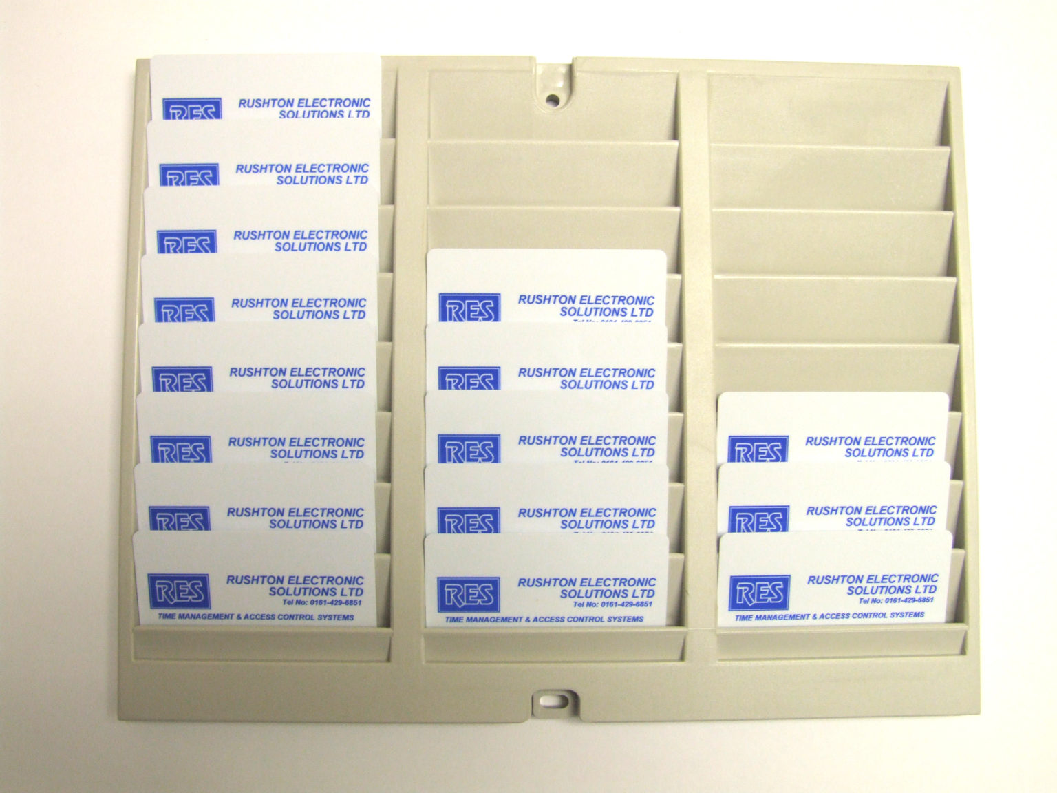 Plastic Swipe Card or ID Badge Rack (Landscape) - Rushton Electronic ...