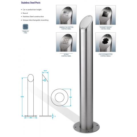 Stainless Steel Reader Post - Rushton Electronic Solutions