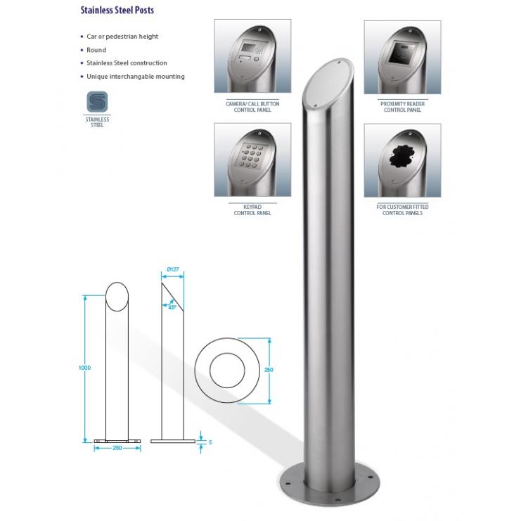 Stainless Steel Reader Post - Rushton Electronic Solutions