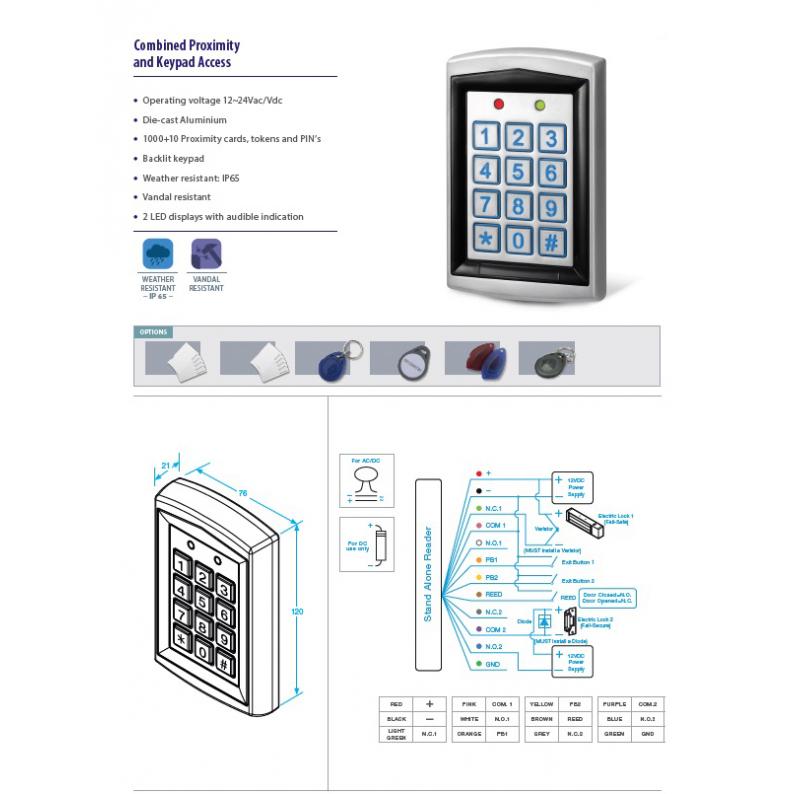 Standalone Access System Proximity & Keypad Reader - Rushton Electronic ... Standalone Access System Proximity & Keypad Reader - Rushton Electronic ...