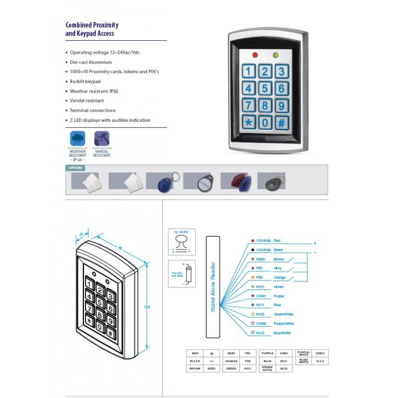 Standalone Access System Proximity & Keypad (with Terminals) - Rushton ...