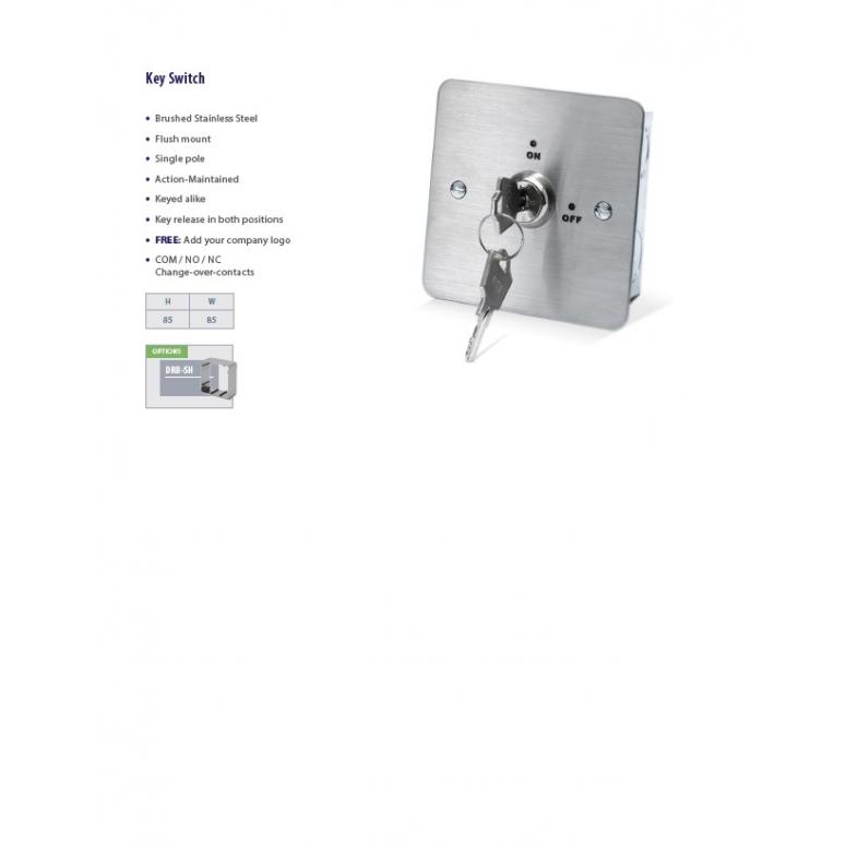System Override Key Switch - Maintained Single Pole - Rushton ...